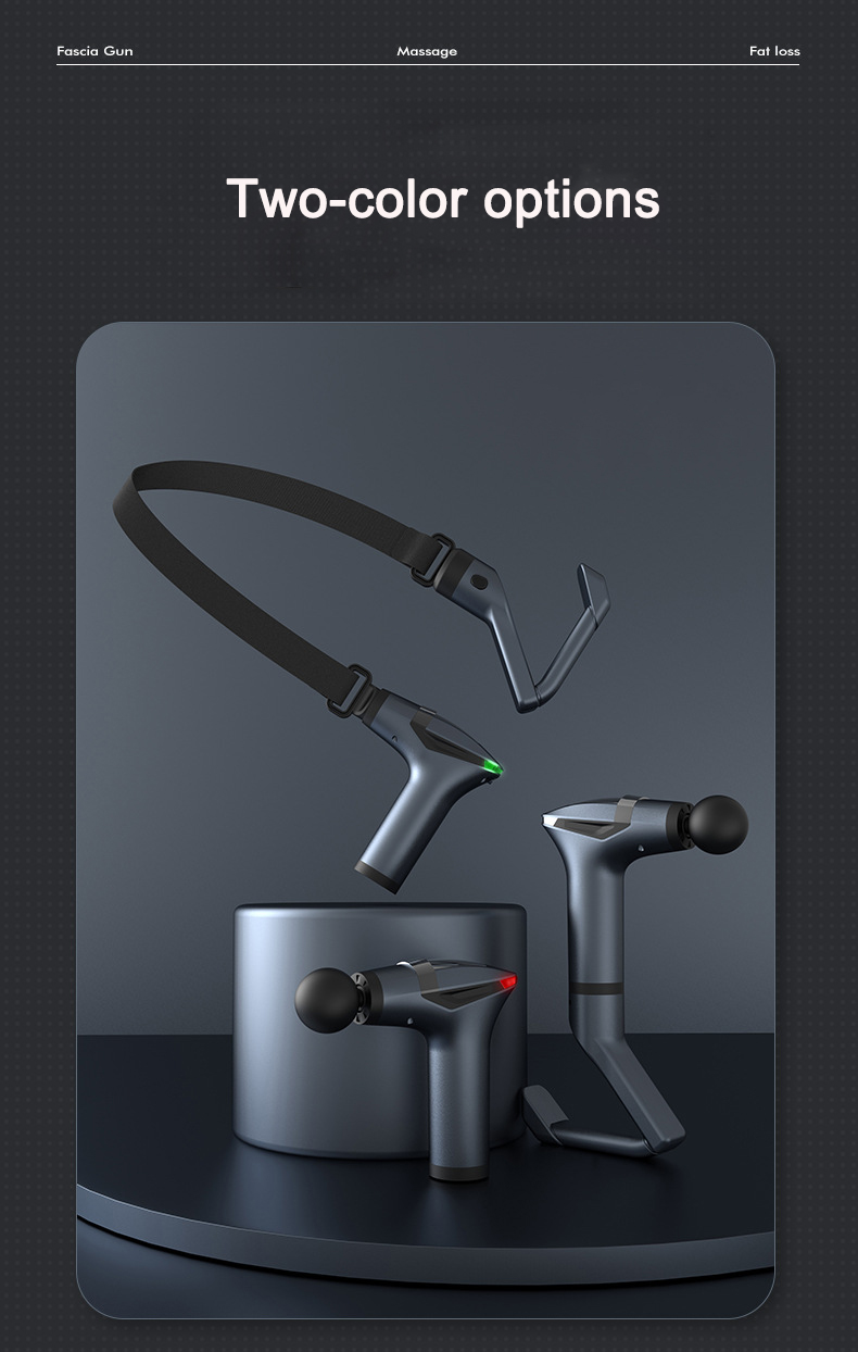 Extended handle fascia gun massage vibration impact massage pull strap ...