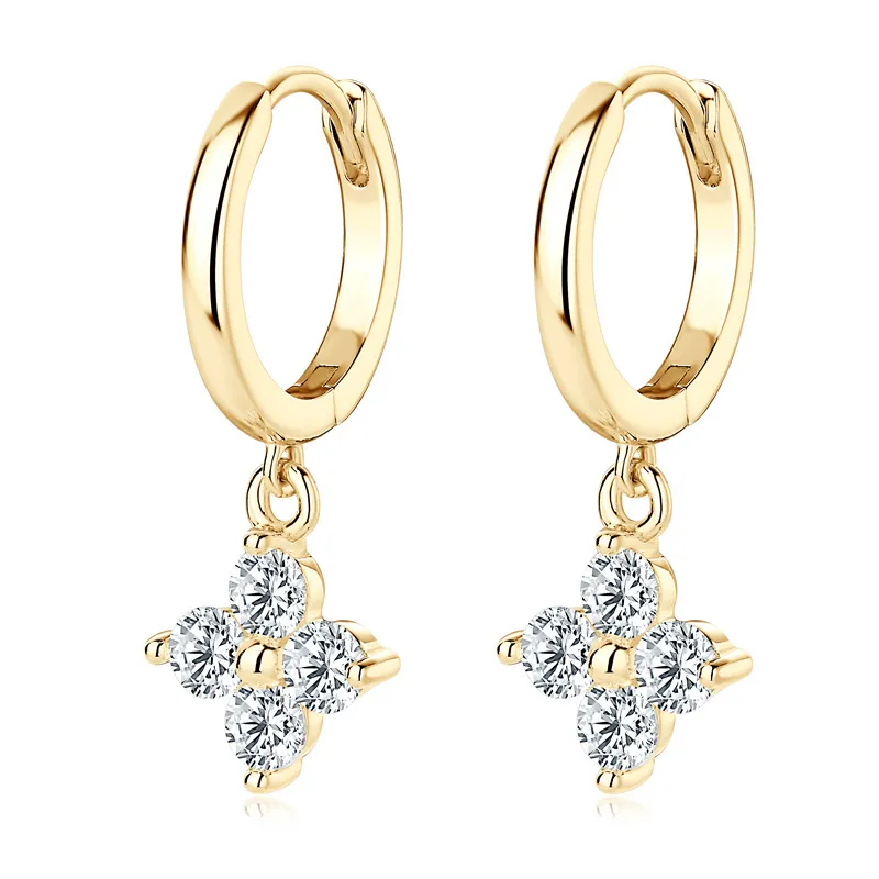 925 Sterling Silver Moissanite Hoop Drop Earrings dropshipping - EPROLO