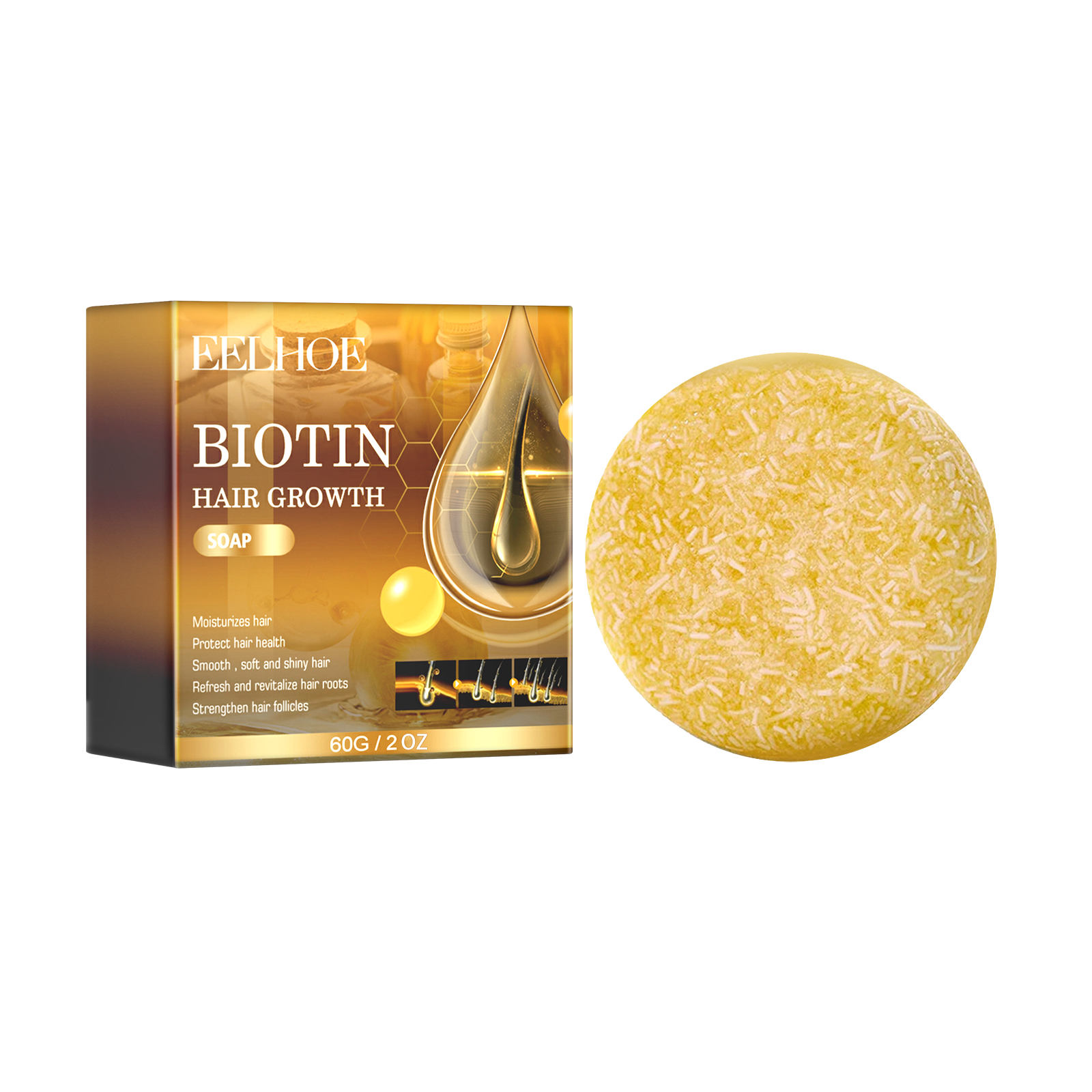 Biotin Premium Hair Growth Soap, Strong And Moisturizing Hair Root To ...