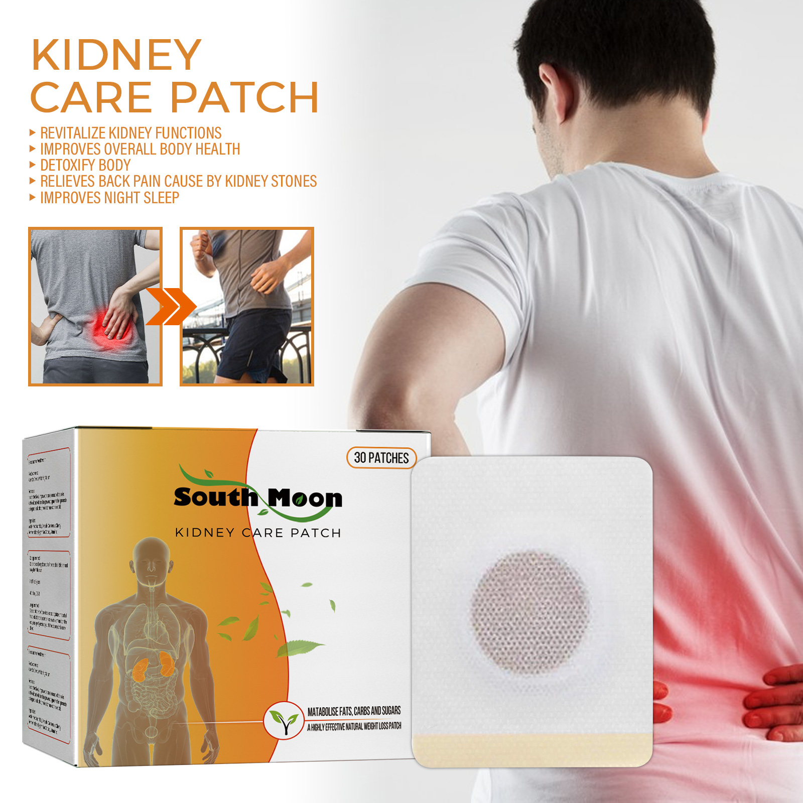 Kidney Care Patch, Relieve Lumbar Joint Pain Body Discomfort Health ...