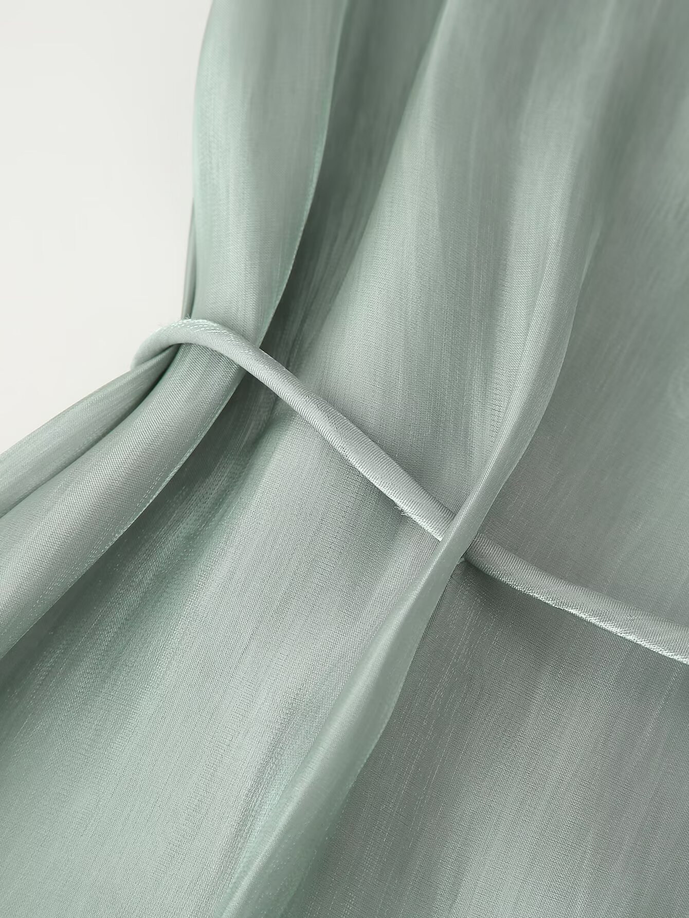 Collar long sleeved bow embellished with glossy effect shirt ...