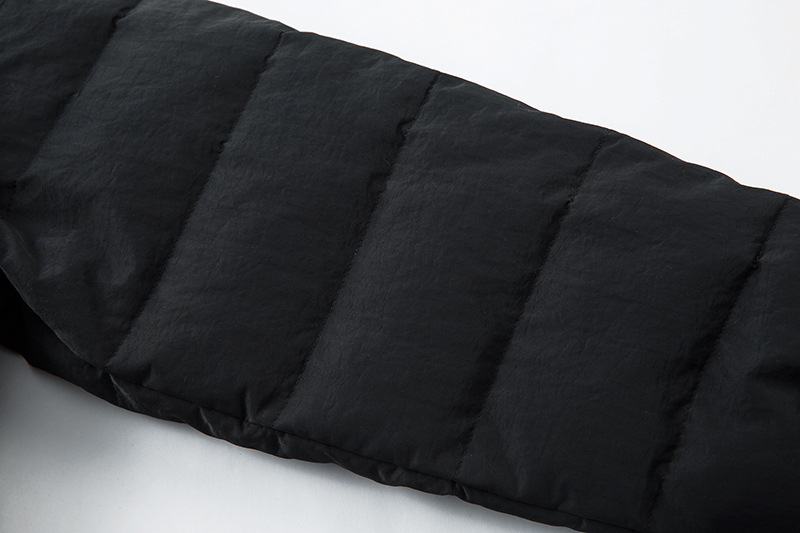 short length cinched waist lightweight ribbed hooded down jacket ...