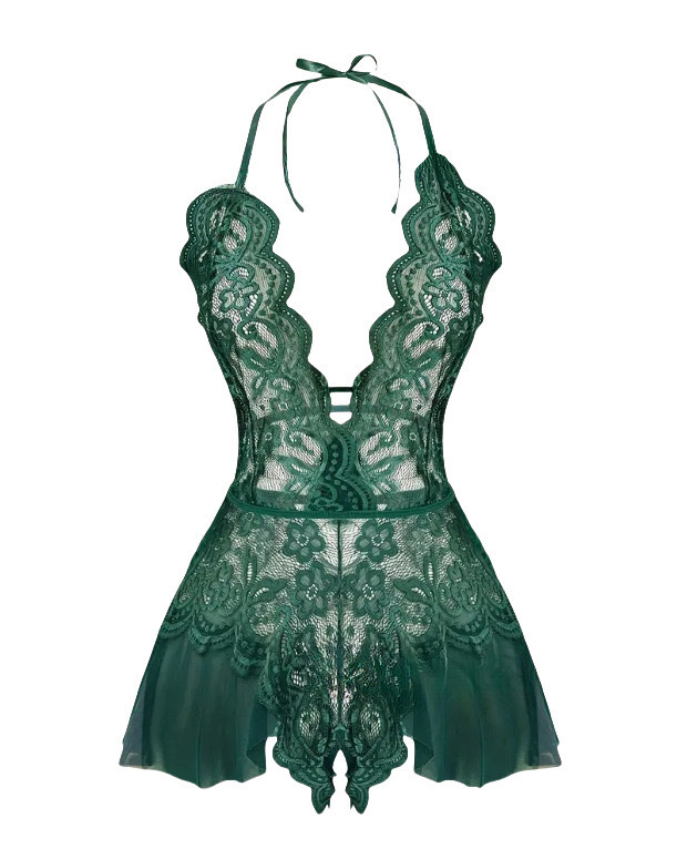 Sexy lingerie with transparent lace and seductive jumpsuit for women ...