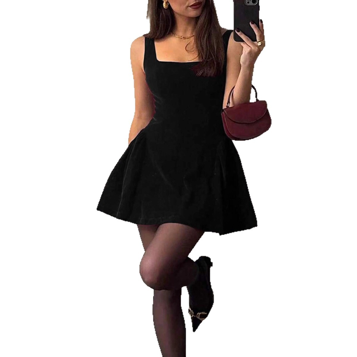 Elegant Date Dress Velvet Strapless Dress dropshipping - EPROLO
